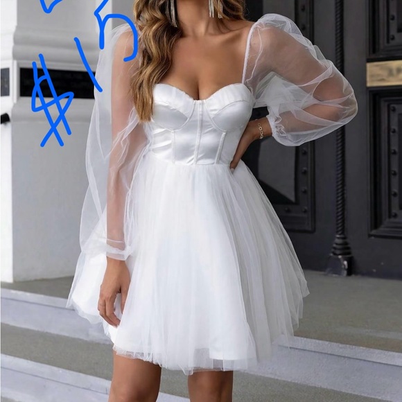 Dresses | White Dress Looks Like Picture Large | Poshmark